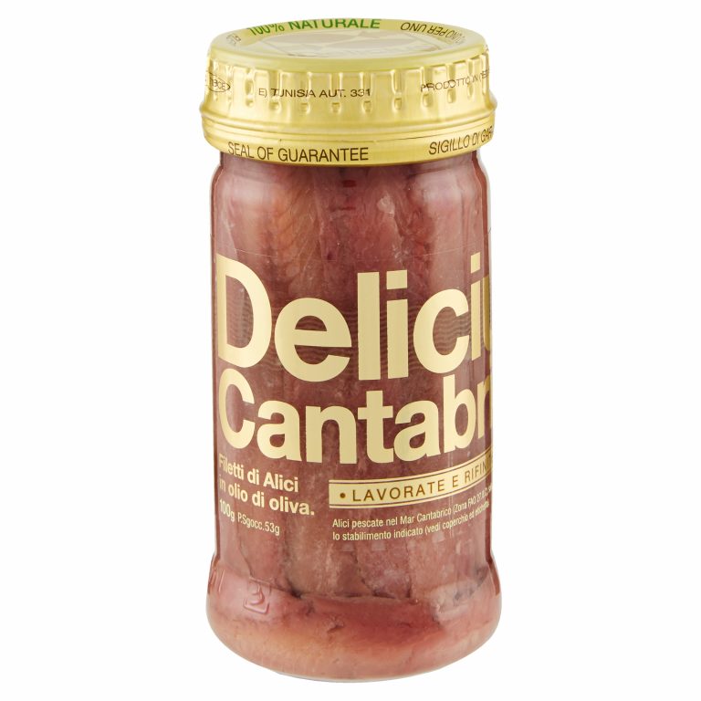 Filetti di alici del mar Cantabrico in olio di oliva Delicius