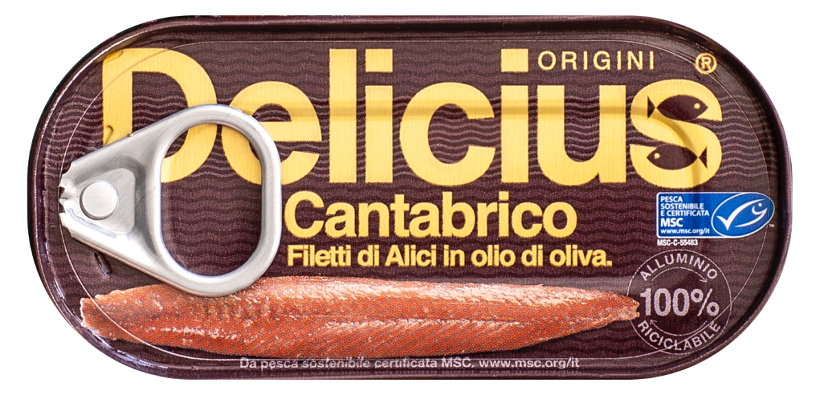 Filetti di alici del mar Cantabrico in olio di oliva Delicius